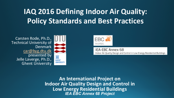 (PDF) An International Project on Indoor Air Quality Design and Control ...