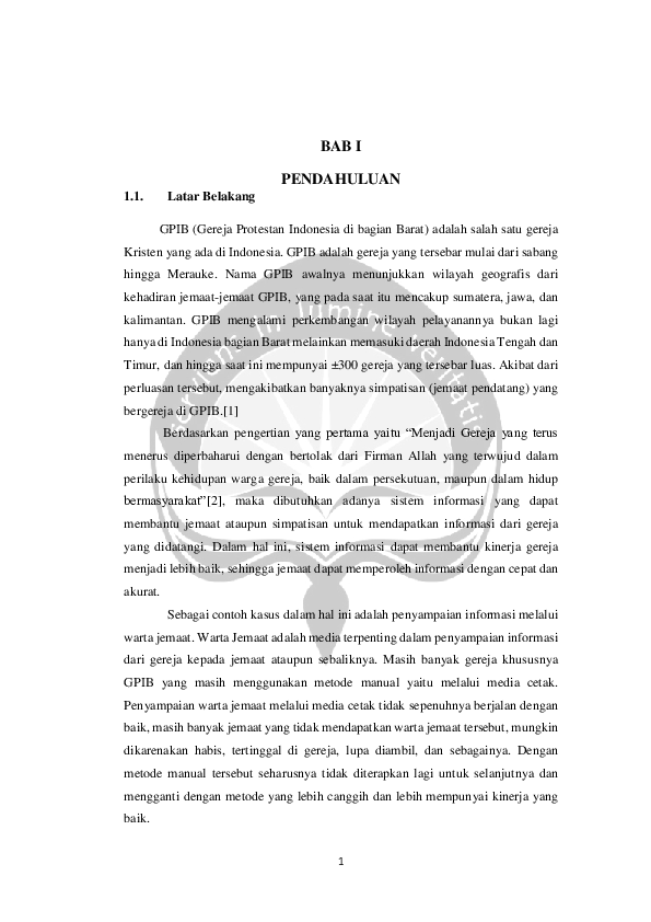 (PDF) Pembangunan Sistem Informasi Web Warta Jemaat Gereja Protestan DI ...