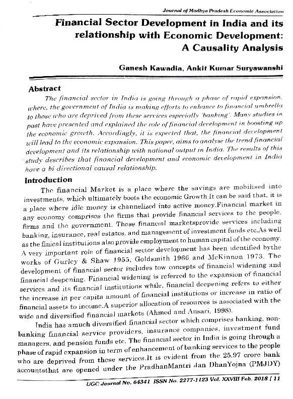 (PDF) Financial Sector Development in India and its relationship with ...