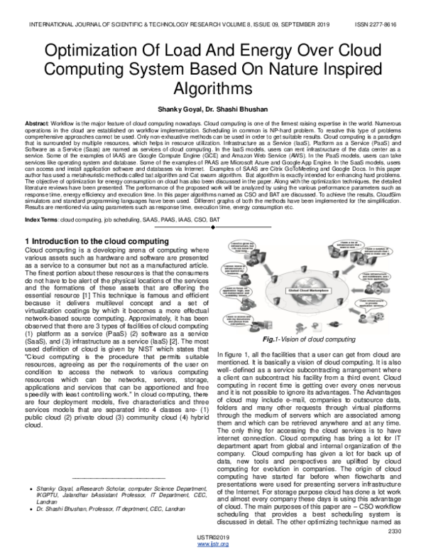 (PDF) Optimization Of Load And Energy Over Cloud Computing System Based ...