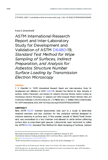 (PDF) ASTM International Research Report and Inter-Laboratory Study for ...