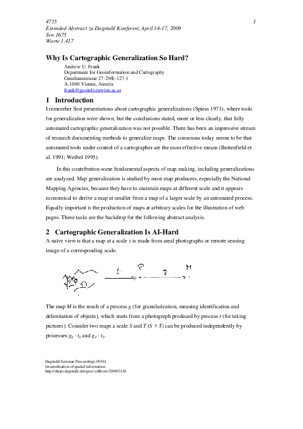 (PDF) Why Is Cartographic Generalization So Hard?