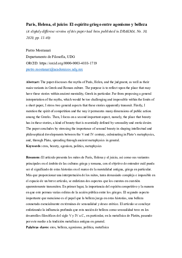 (PDF) Paris Helena Juicio (Paris, Helen, the judgment)