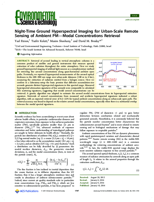 (PDF) Night-Time Ground Hyperspectral Imaging for Urban-Scale Remote ...