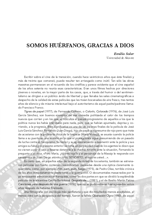 (PDF) Somos huérfanos, gracias a Dios