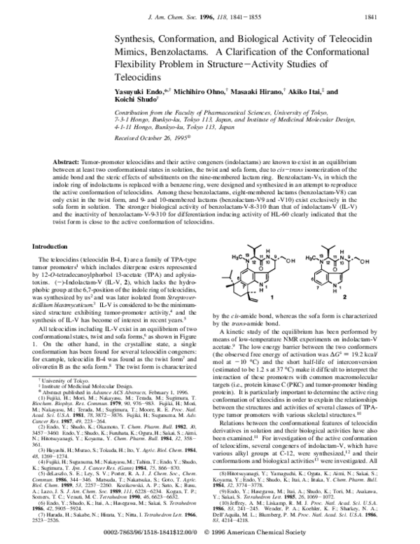 (PDF) ChemInform Abstract: Synthesis, Conformation, and Biological ...