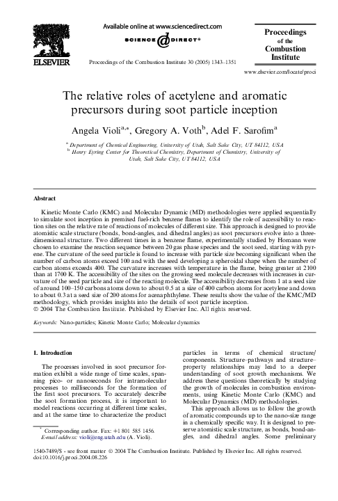 (PDF) The relative roles of acetylene and aromatic precursors during ...