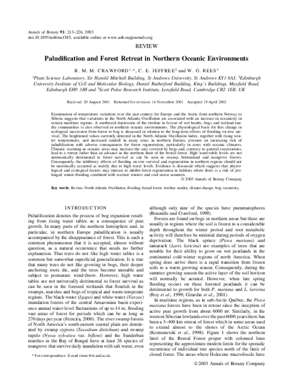 (PDF) Paludification and Forest Retreat in Northern Oceanic Environments