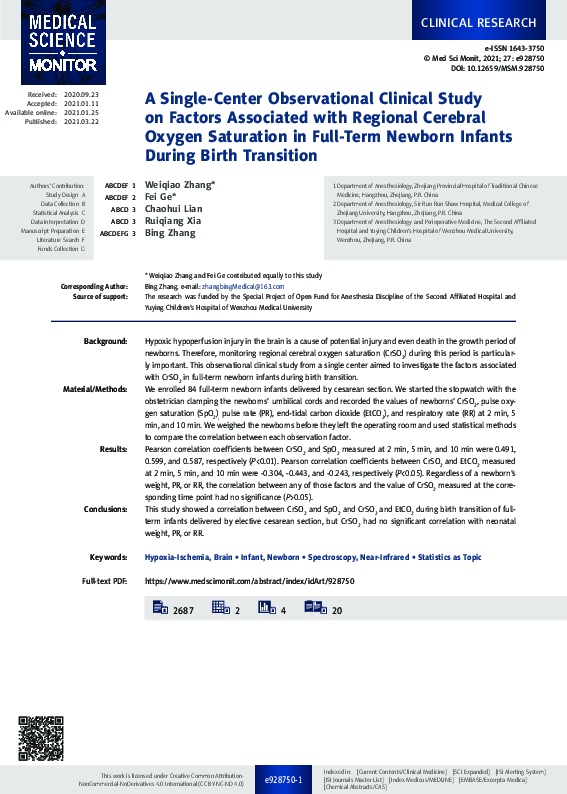 (PDF) A Single-Center Observational Clinical Study on Factors ...
