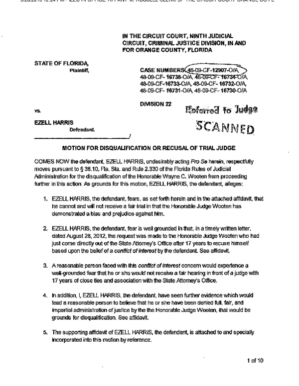 (PDF) ) MOTION FOR DISQUALIFICATION OR RECUSAL OF TRIAL JUDGE(1)