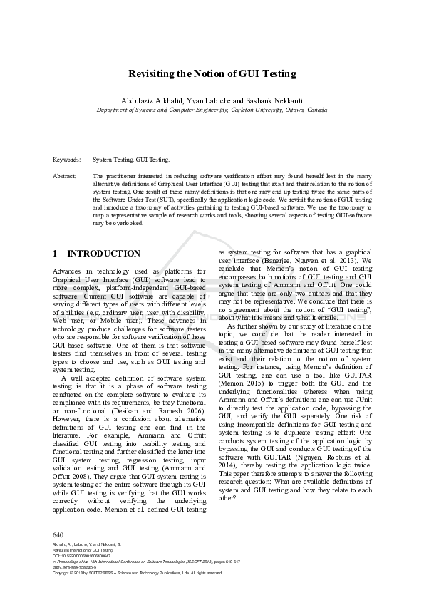 Pdf Revisiting The Notion Of Gui Testing