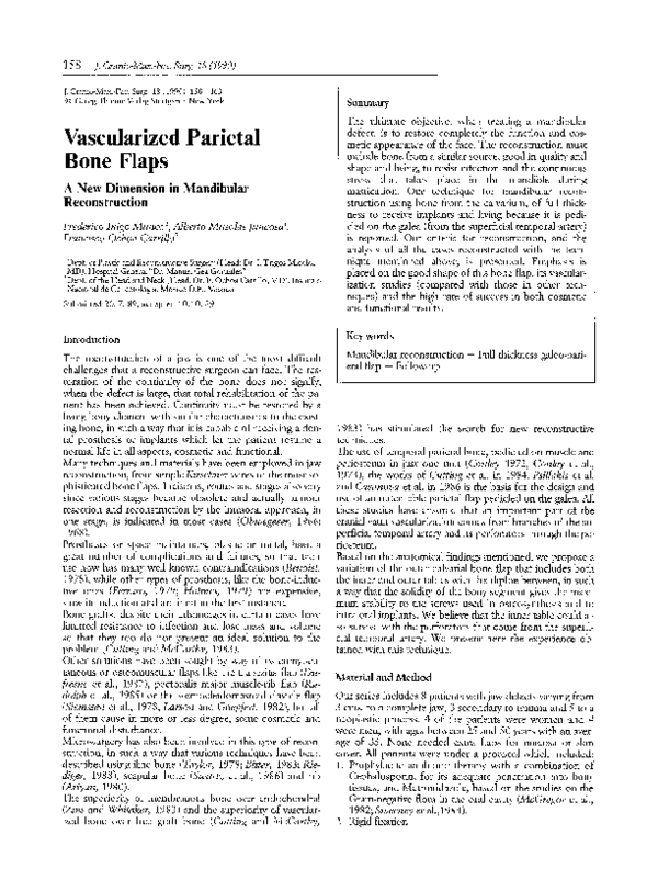 (PDF) Vascularized parietal bone flaps