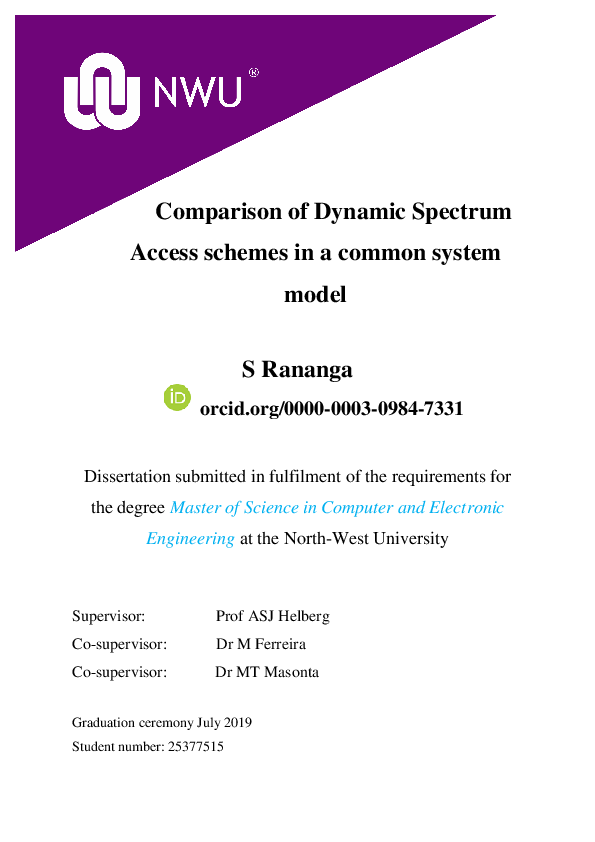 (PDF) Comparison of Dynamic Spectrum Access schemes in a common system model