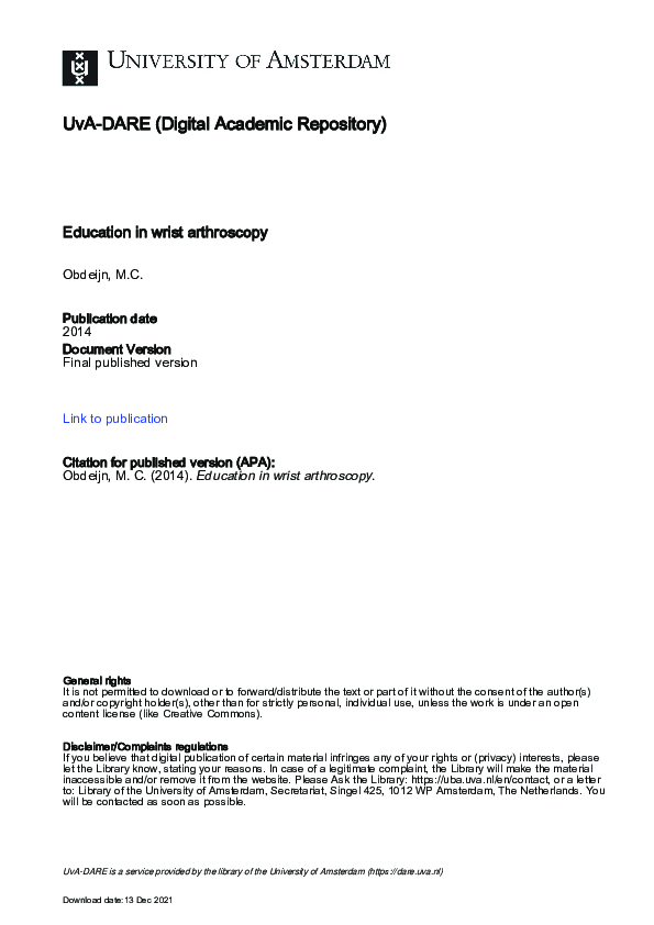 (PDF) Augmented Reality-Based Navigation System for Wrist Arthroscopy ...