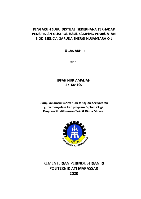 (PDF) Tugas akhir Iffah