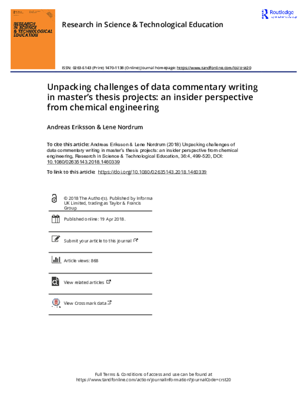 (PDF) Unpacking challenges of data commentary writing in master’s ...