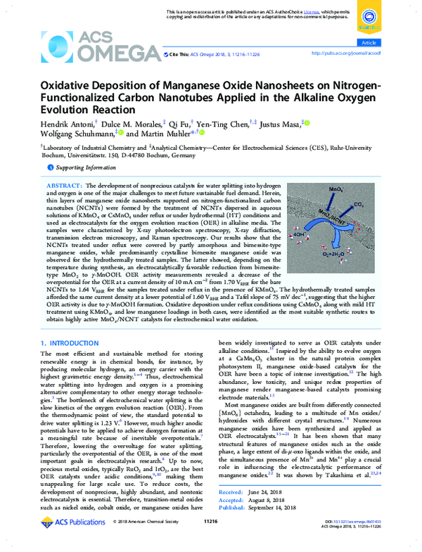 (PDF) Oxidative Deposition of Manganese Oxide Nanosheets on Nitrogen ...