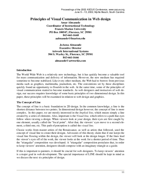 (PDF) Principles of Visual Communication in Web design