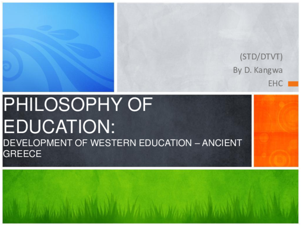(PDF) PHILOSOPHY OF EDUCATION - ANCIENT GREEK EDUCATION