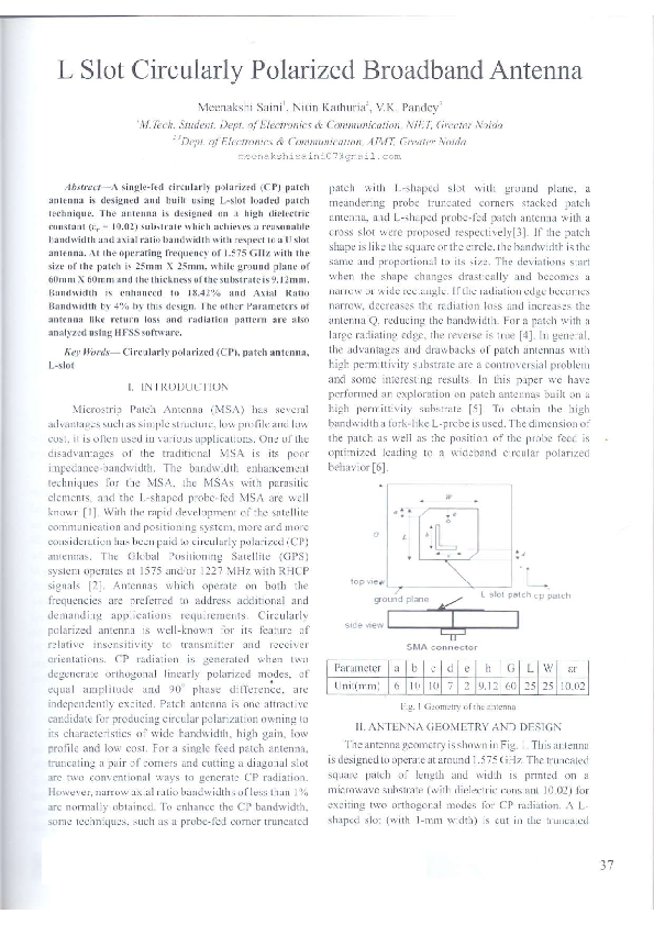 (PDF) Slot Circularly Polarized Broadband Antenna