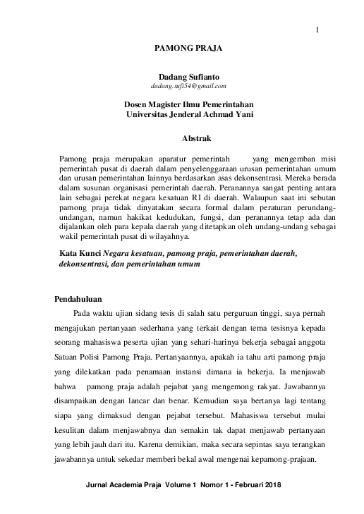 (PDF) Pamong Praja