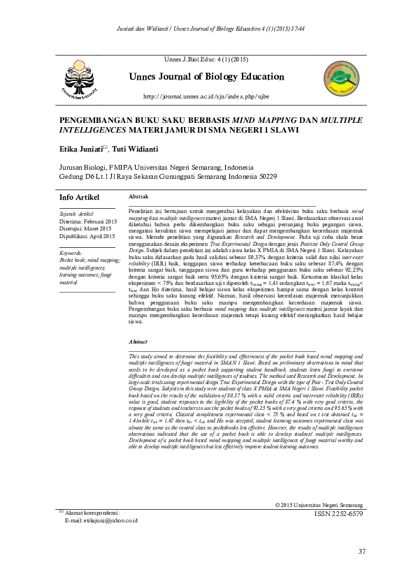 (PDF) Pengembangan Buku Saku Berbasis Mind Mapping Dan Multiple ...