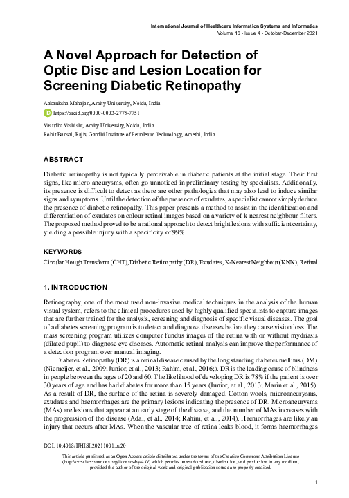 (PDF) A Novel Approach for Detection of Optic Disc and Lesion Location ...