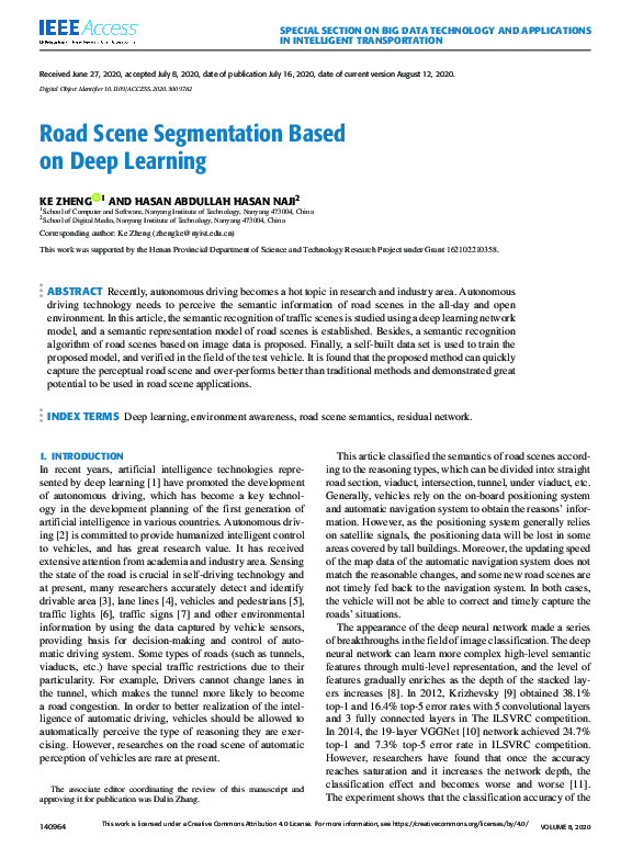 (PDF) Road Scene Segmentation Based on Deep Learning (PDF) Road Scene Segmentation Based on Deep Learning