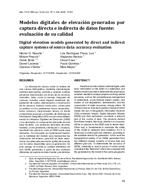 (PDF) Modelos digitales de elevación generados por captura directa e indirecta de datos fuente ...