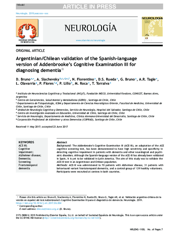 (PDF) Validación argentino-chilena de la versión en español del test ...