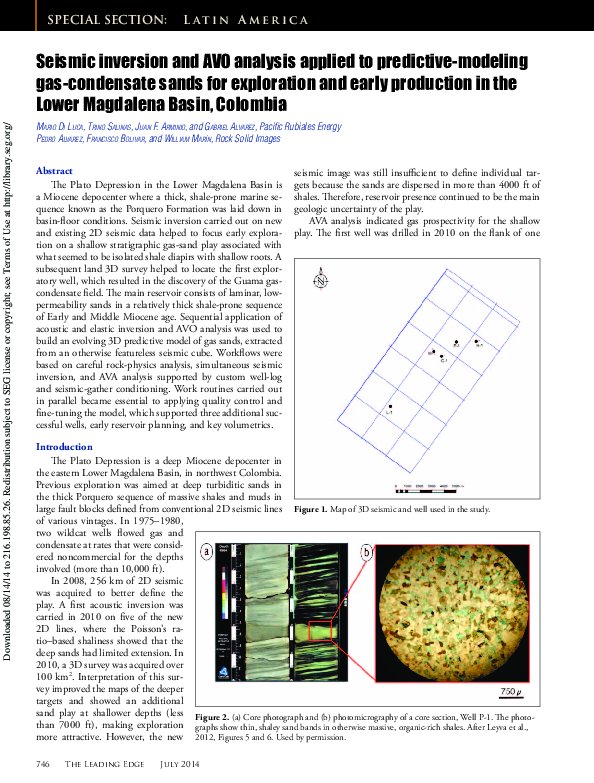 (PDF) Seismic inversion and AVO analysis applied to predictive-modeling ...
