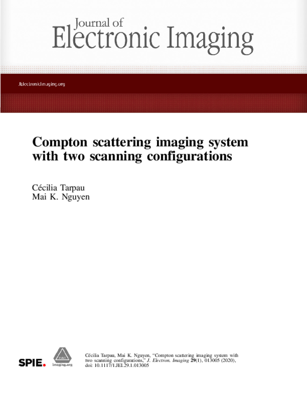 (PDF) Compton scattering imaging system with two scanning configurations