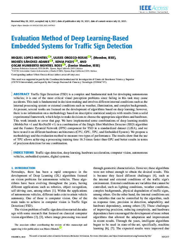 (PDF) Evaluation Method of Deep Learning-Based Embedded Systems for ...