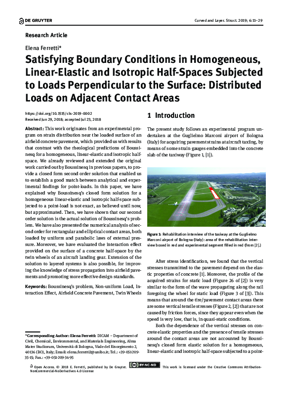 (PDF) Satisfying Boundary Conditions in Homogeneous, Linear-Elastic and ...