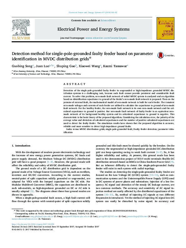 Detection Method For Single Pole Grounded Faulty Feeder Based On 