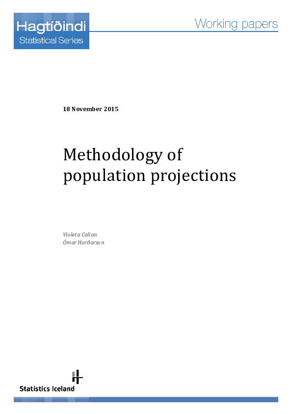 (PDF) Methodology of population projections | Violeta Calian - Academia.edu