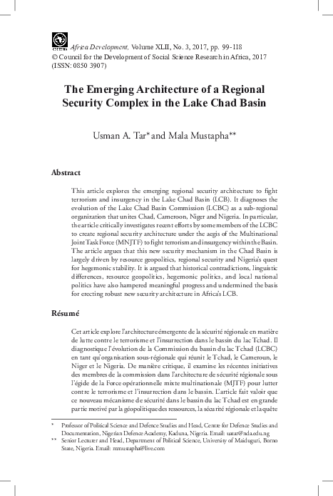 (PDF) The Emerging Architecture of a Regional Security Complex in the ...