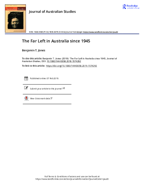 (PDF) The Far Left in Australia since 1945