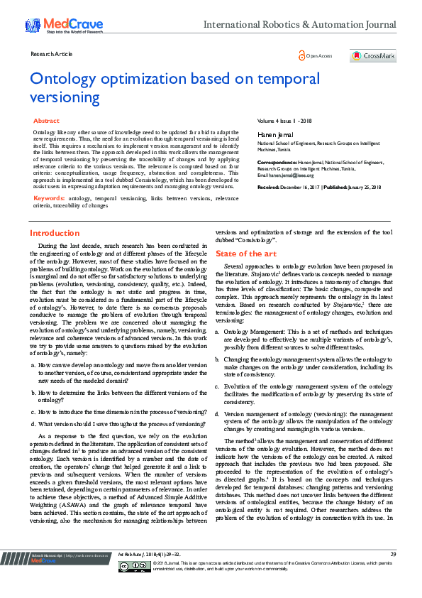 (PDF) Ontology Optimization Based on Temporal Versioning