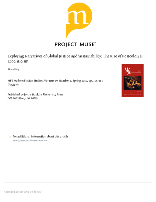 (PDF) Exploring Narratives of Global Justice and Sustainability: The ...