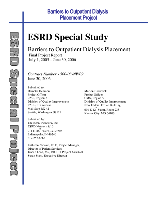 (PDF) ESRD Special Study | Demetra Denmon - Academia.edu
