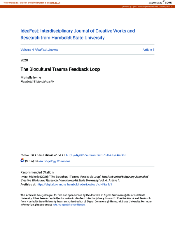 (PDF) The Biocultural Trauma Feedback Loop