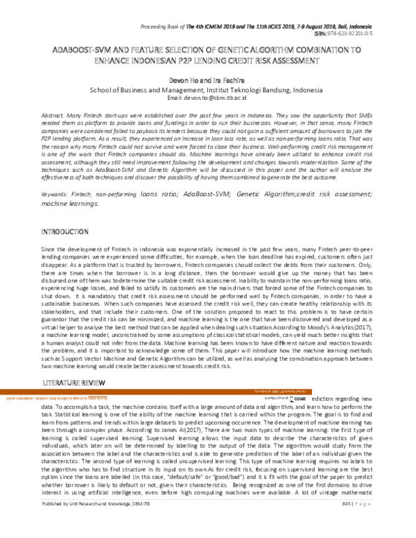 Pdf Adaboost Svm And Feature Selection Of Genetic Algorithm