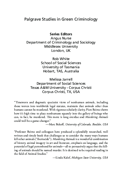(PDF) Murdering Animals
