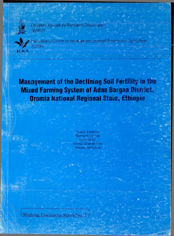 (PDF) Management of the declining soil fertility in the mixed farming ...