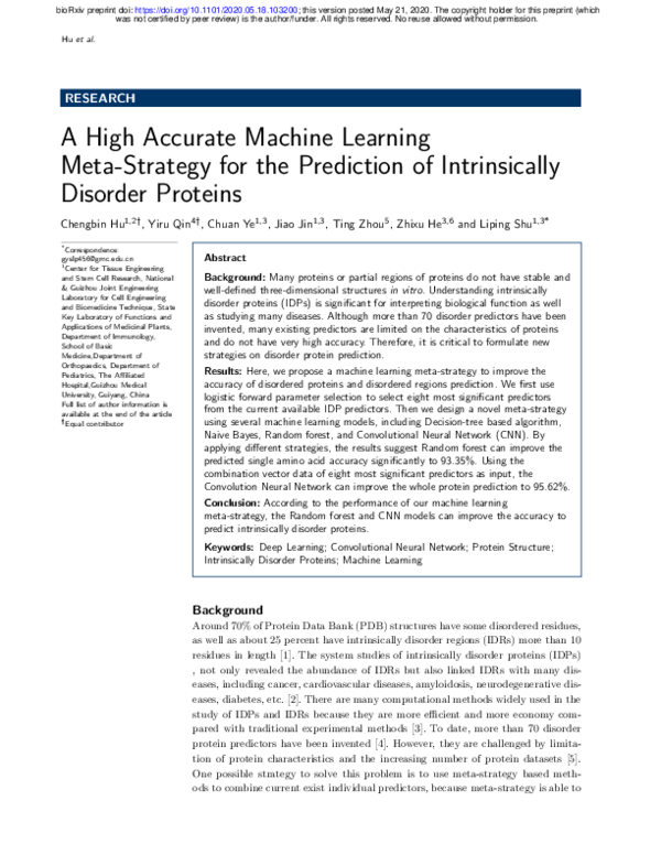 (PDF) A High Accurate Machine Learning Meta-Strategy for the Prediction ...