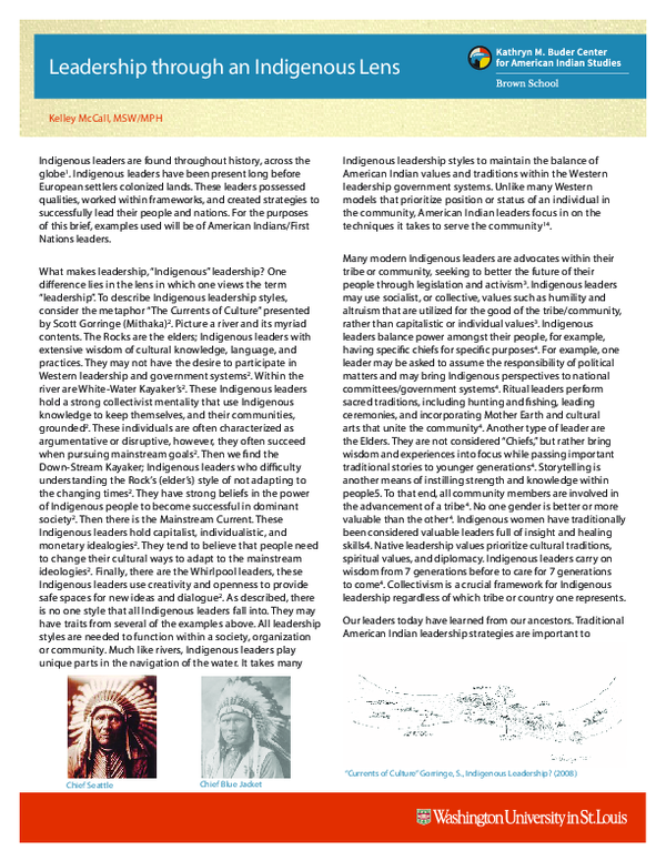 (PDF) Leadership through an Indigenous Lens