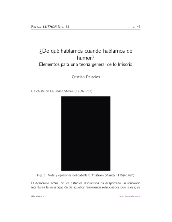 (PDF) ¿De qué hablamos cuando hablamos de humor? Elementos para una ...