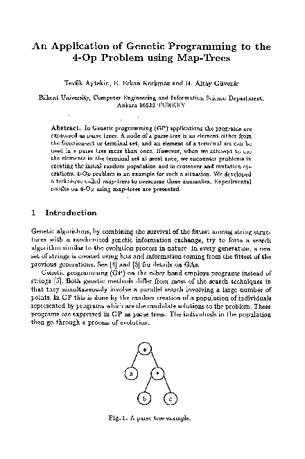 (PDF) An application of Genetic Programming to the 4-Op problem using ...