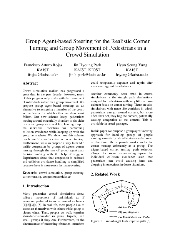 (PDF) Group Agent-based Steering for the Realistic Corner Turning and Group Movement of ...